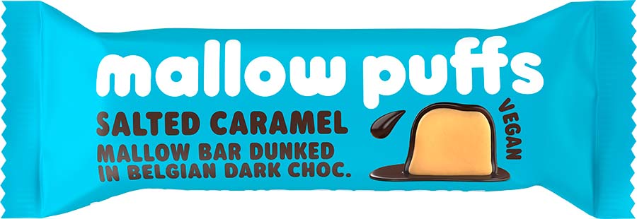 MALLOWPUFFS SALTED CARAMEL BAR 15X30g | Gâto Sun-Rose Invest